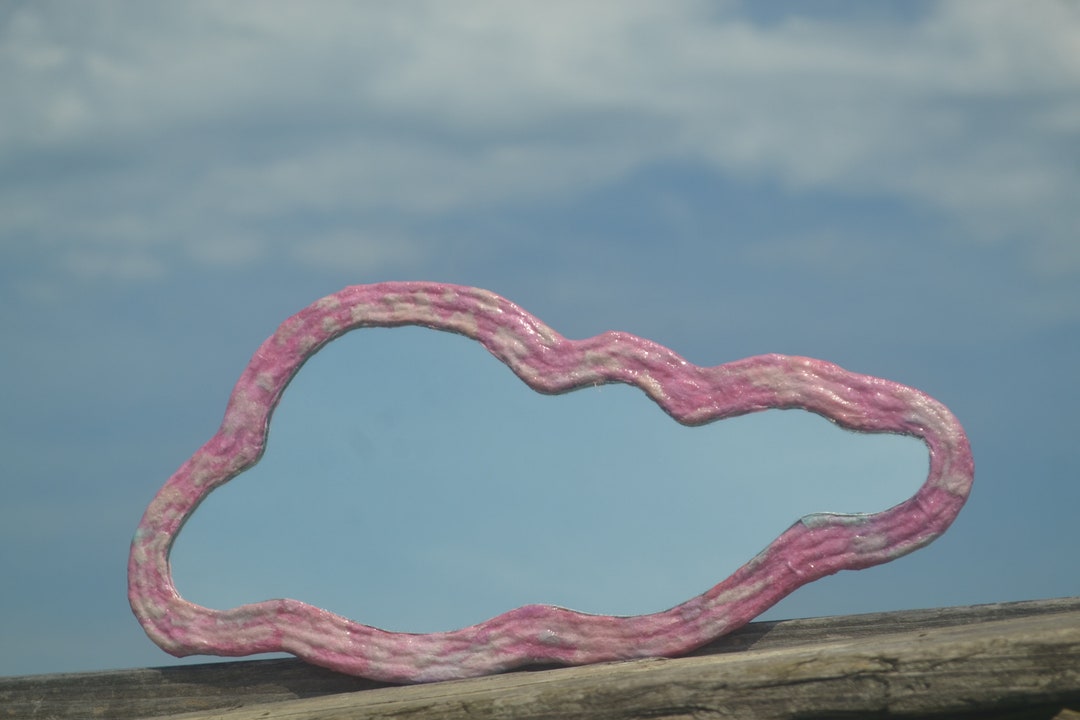 PINK CLOUD MIRROR, Wavy Wall Mirrors, Baby Room Mirror, Cloud Wall ...