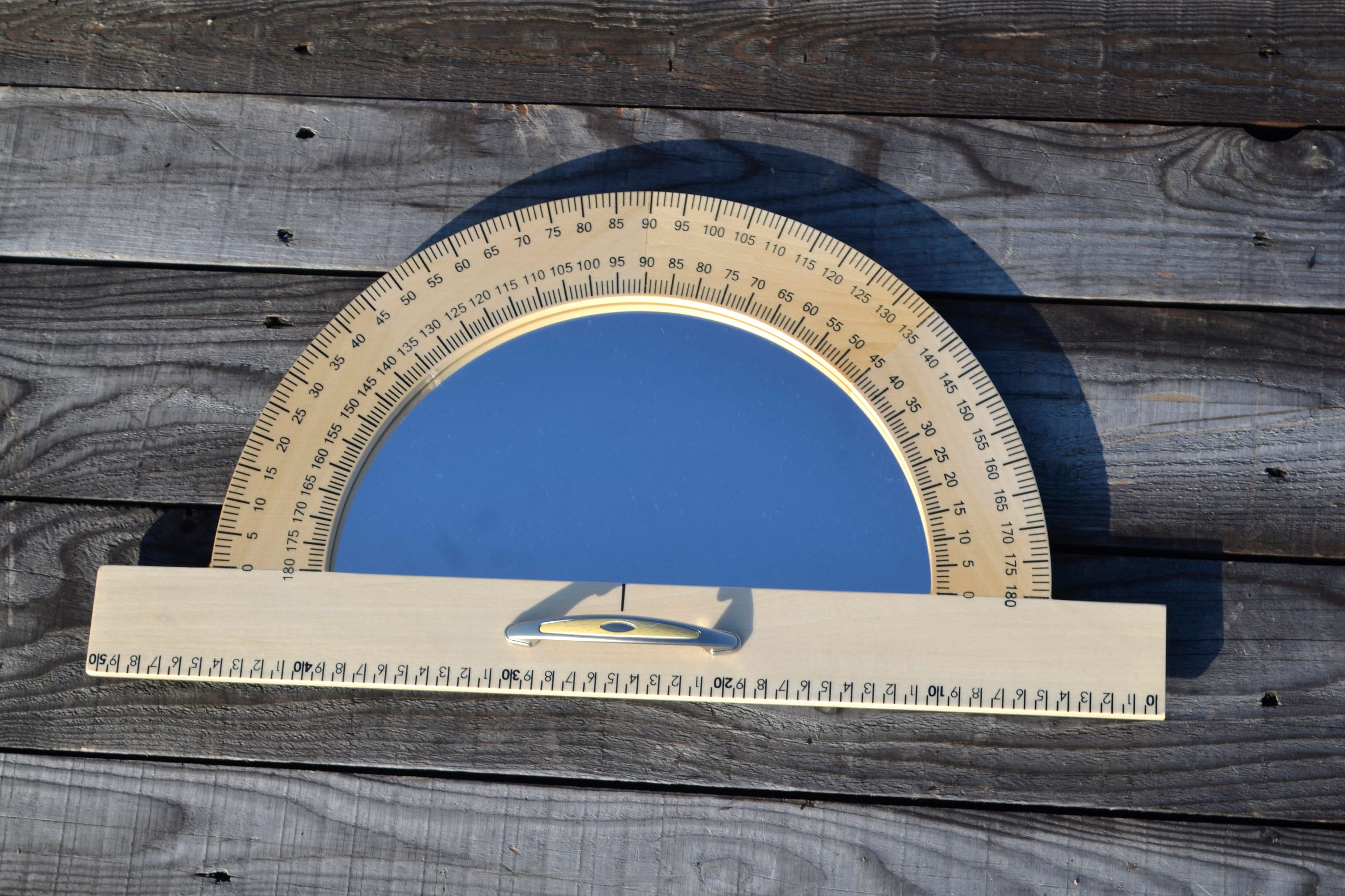 SCHOOL WOODEN PROTRACTOR Wall Mirror Large Wooden - Etsy