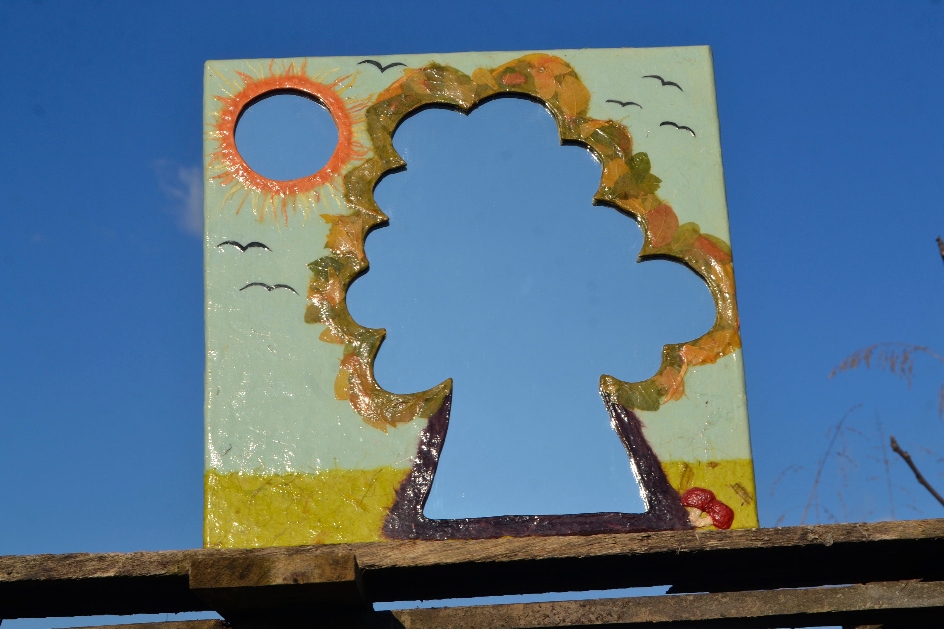 TREE SHAPED MIRROR & Small Sun Mirror, Large Square Mirror, Hanging ...