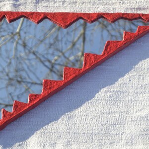 32,5 X 43,5 X 54 Cm RED TRIANGLE MIRROR, Right Angle Mirror, Wall ...