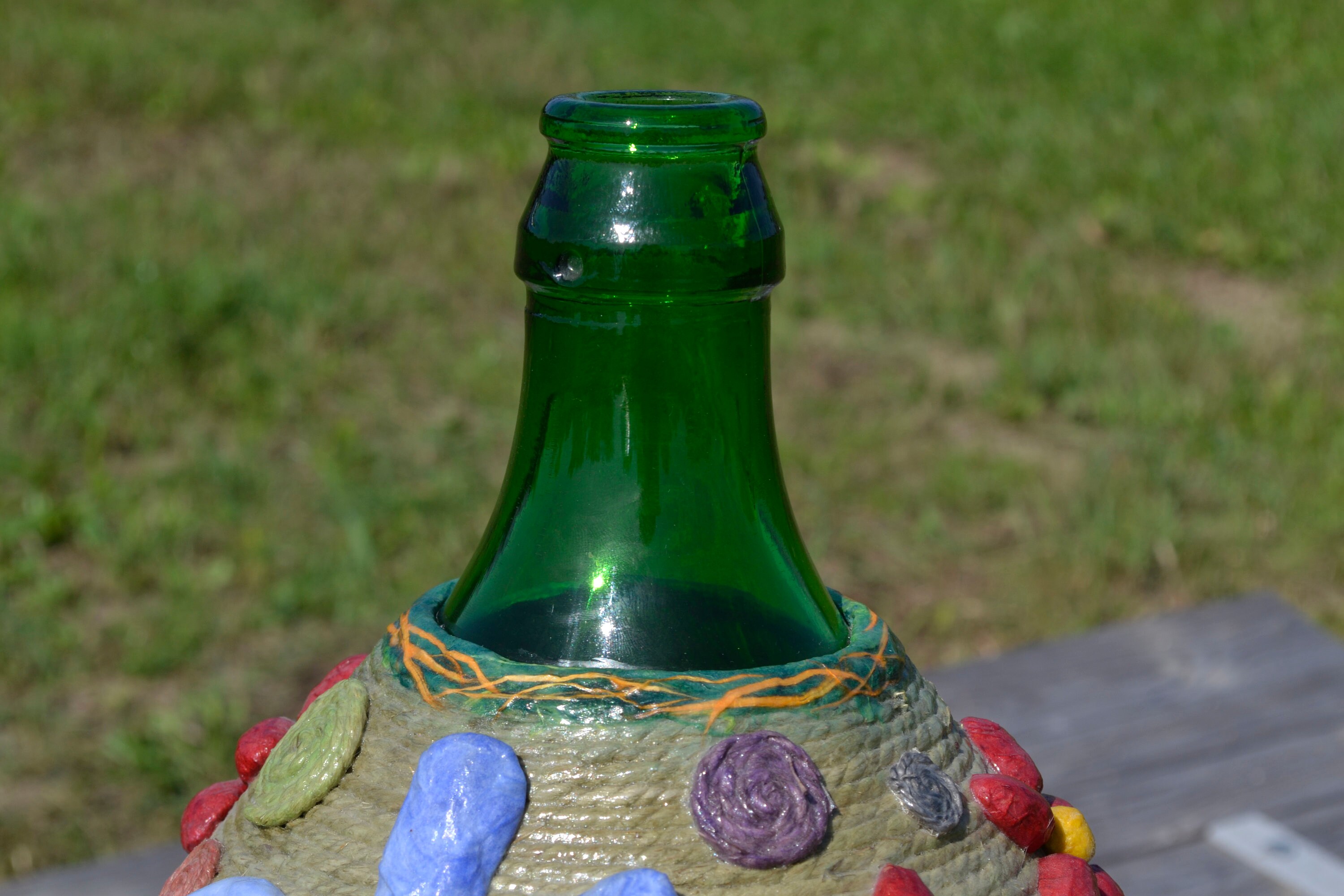 VINTAGE DEMIJOHN BOTTLE Large Wine Bottle Demijohn Country - Etsy