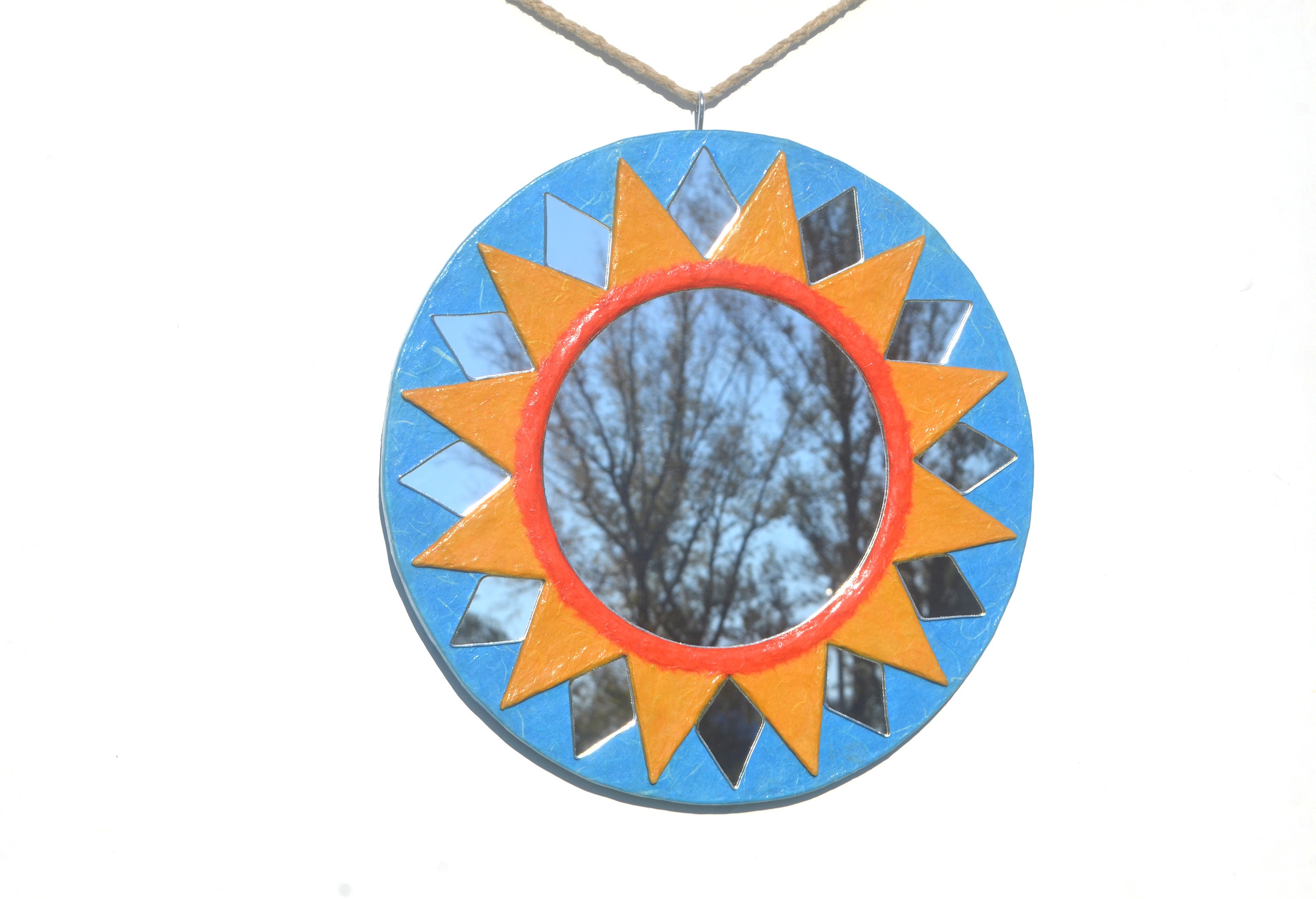 24 SUN RAYS MIRROR, Large Wall Mirror, Sun Mirror, House Warming Gift ...