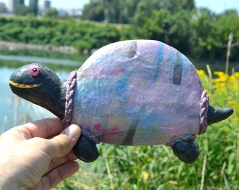 Paper Mache Turtle | Etsy