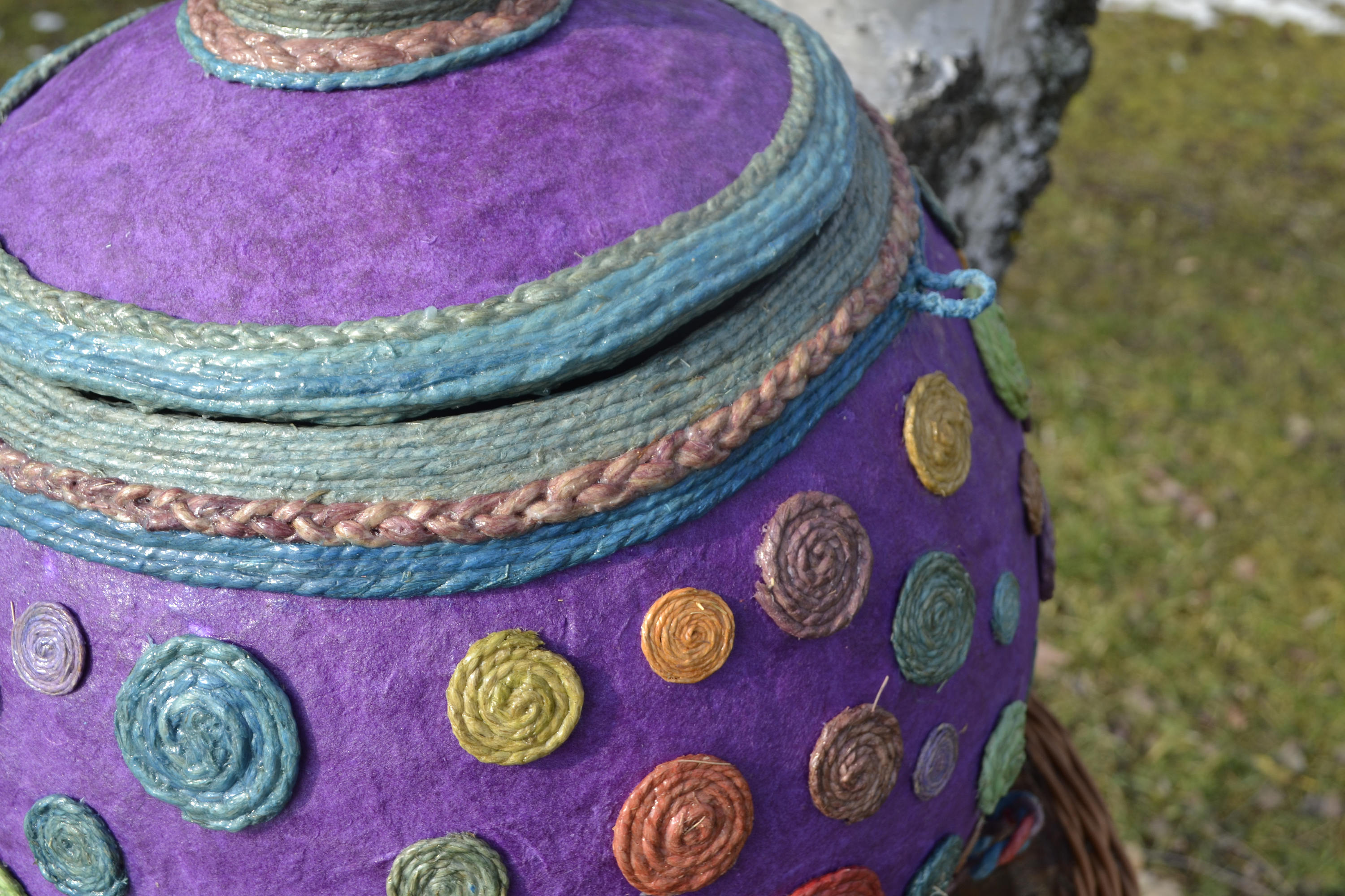 GIANT PAPER - MACHE Jar, Cat Cave, Wall Hanging Plant Holder, Extra ...