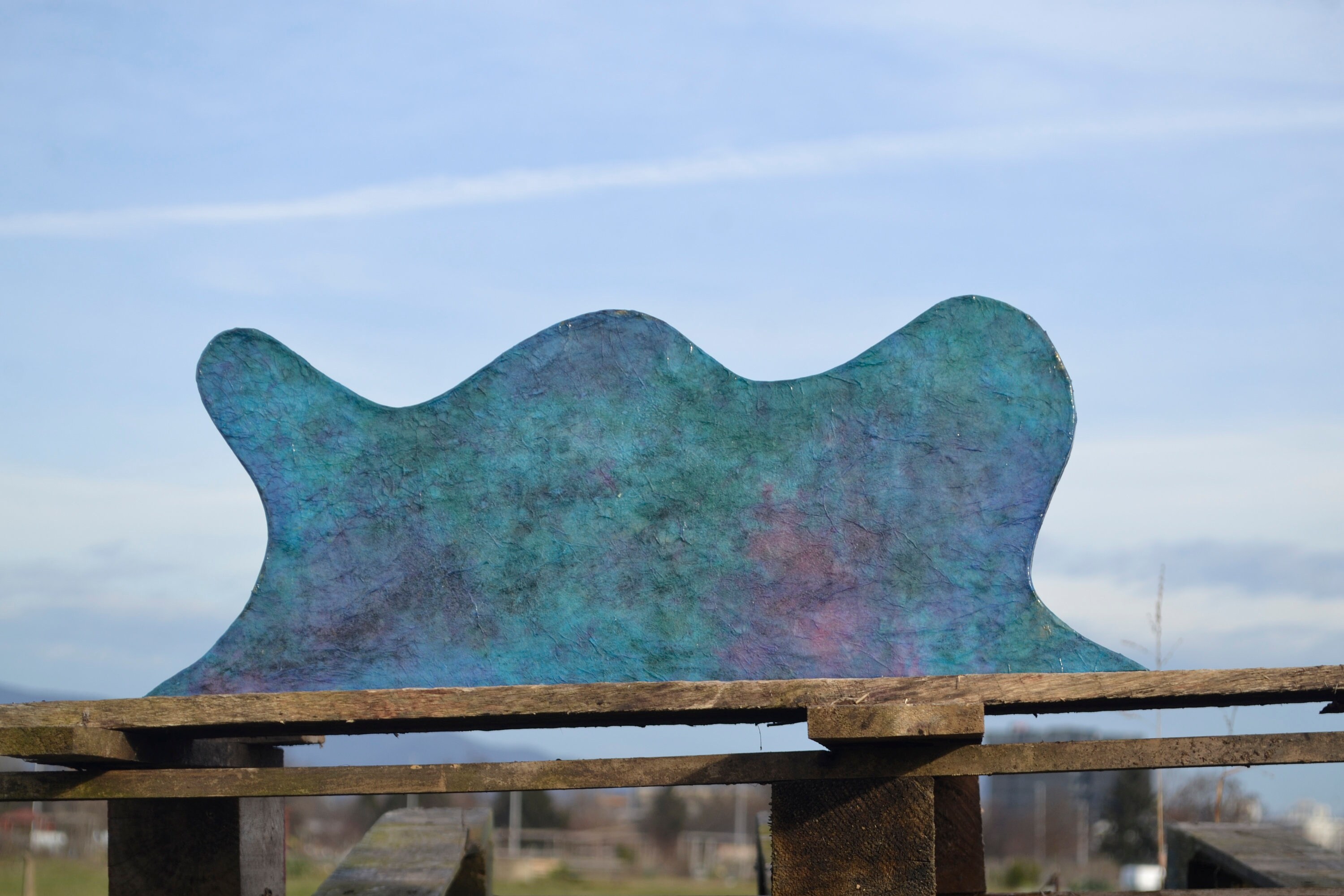 WAVY FLOATING SHELF, Blue Wavy Shelf, Cat Shelf, Book Shelf, Wavy Wall ...