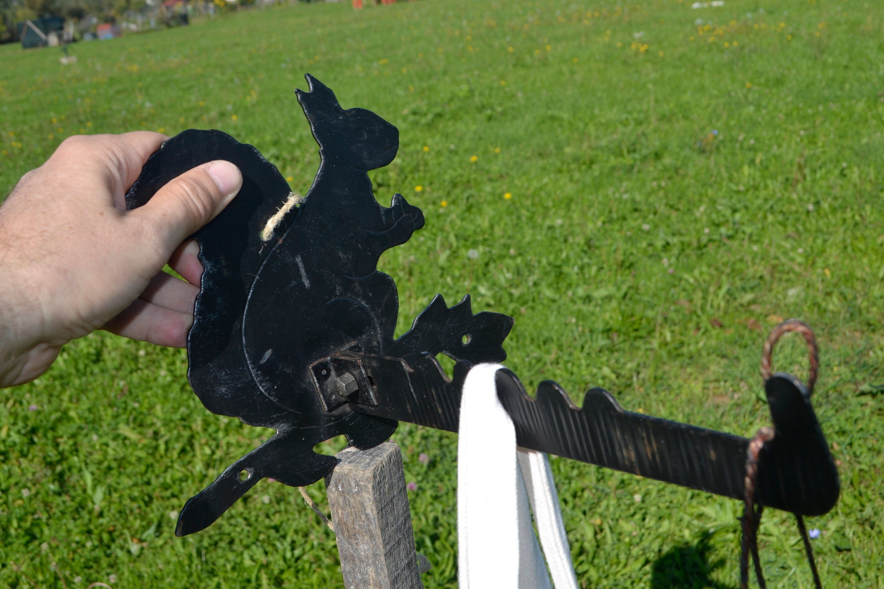 IRON SQUIRREL HANGER, Vintage Squirrel Shaped Clothes Hanger, Black ...