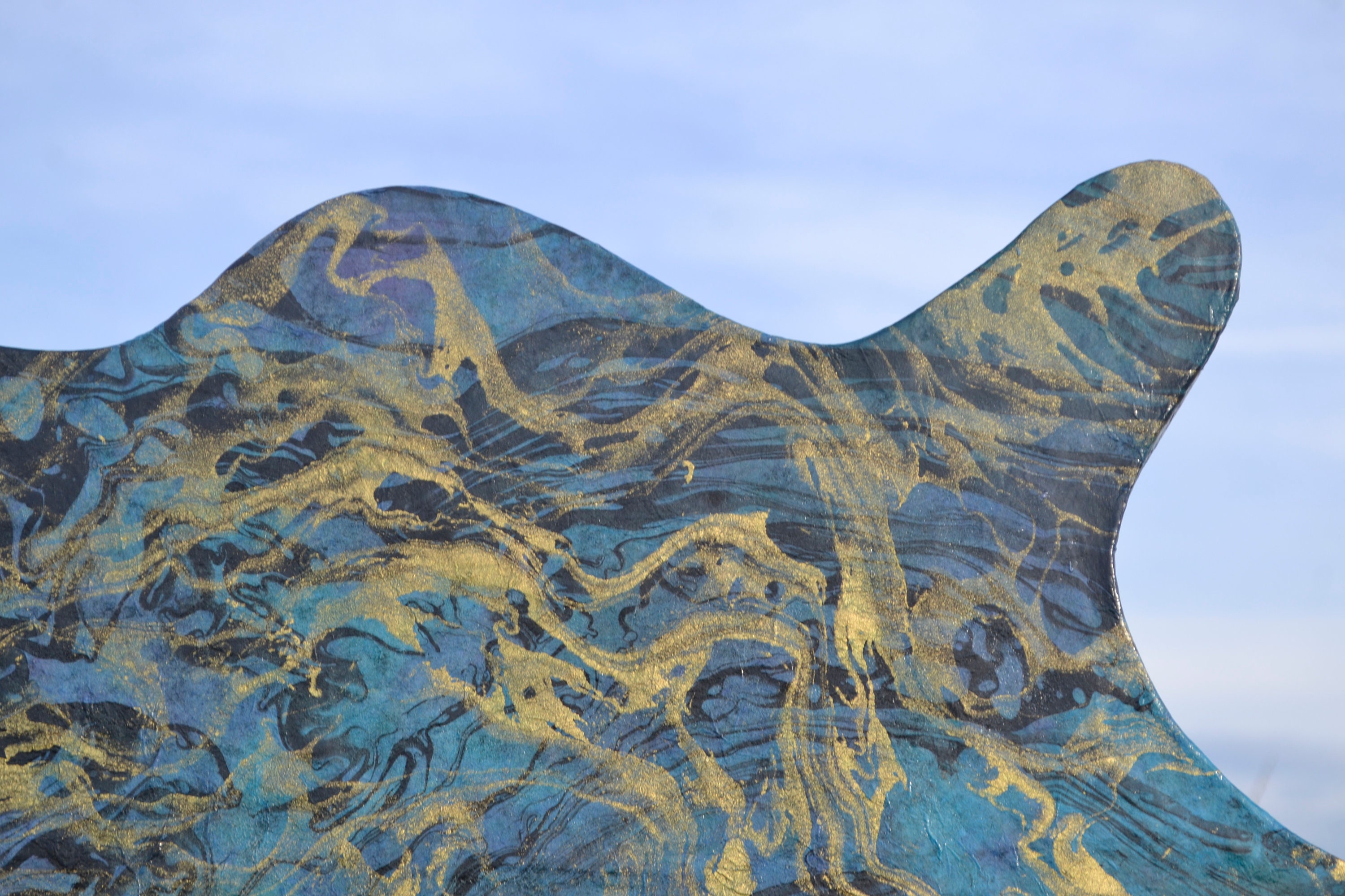 WAVY FLOATING SHELF, Blue Wavy Shelf, Cat Shelf, Book Shelf, Wavy Wall ...