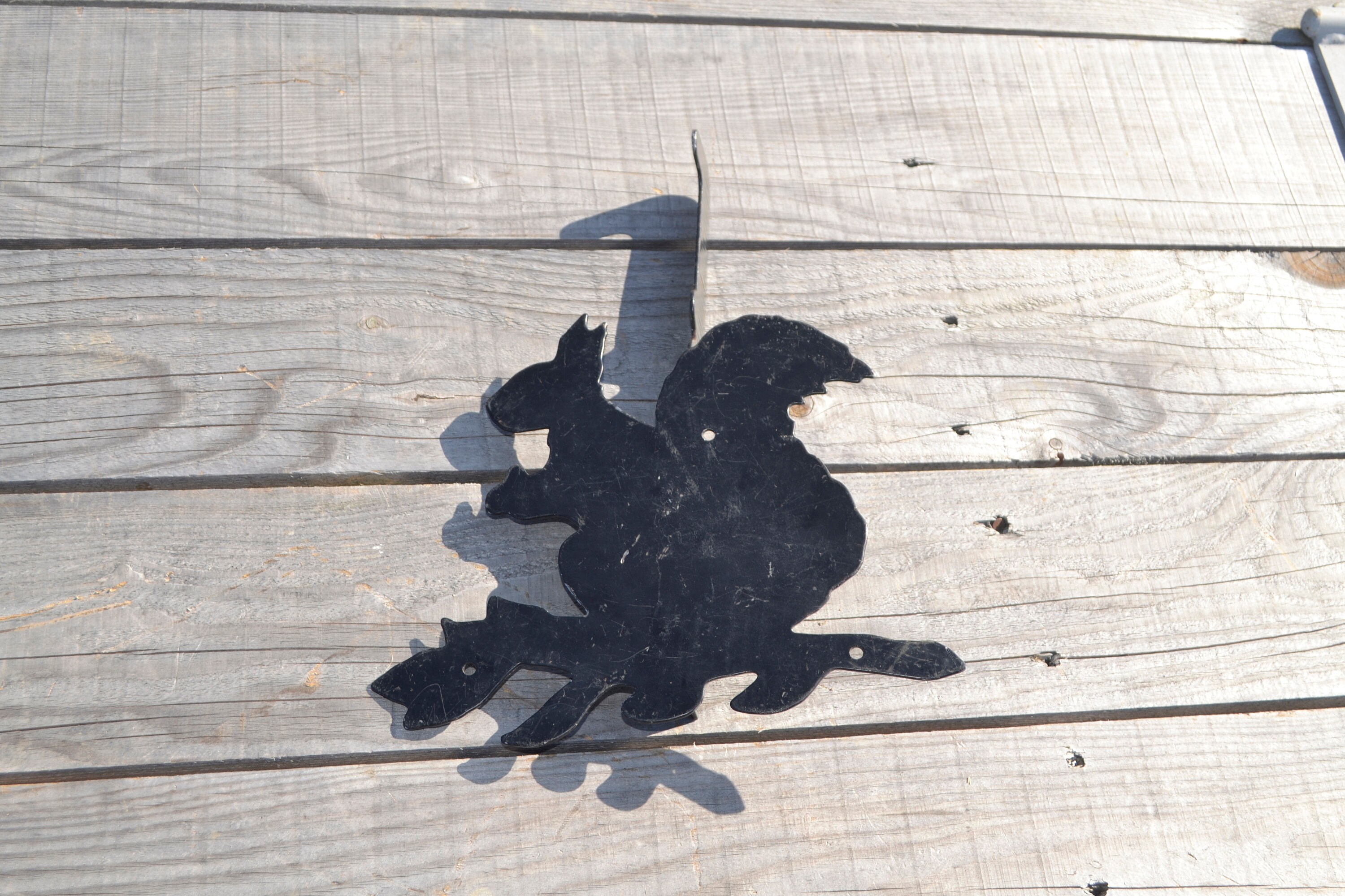 IRON SQUIRREL HANGER, Vintage Squirrel Shaped Clothes Hanger, Black ...