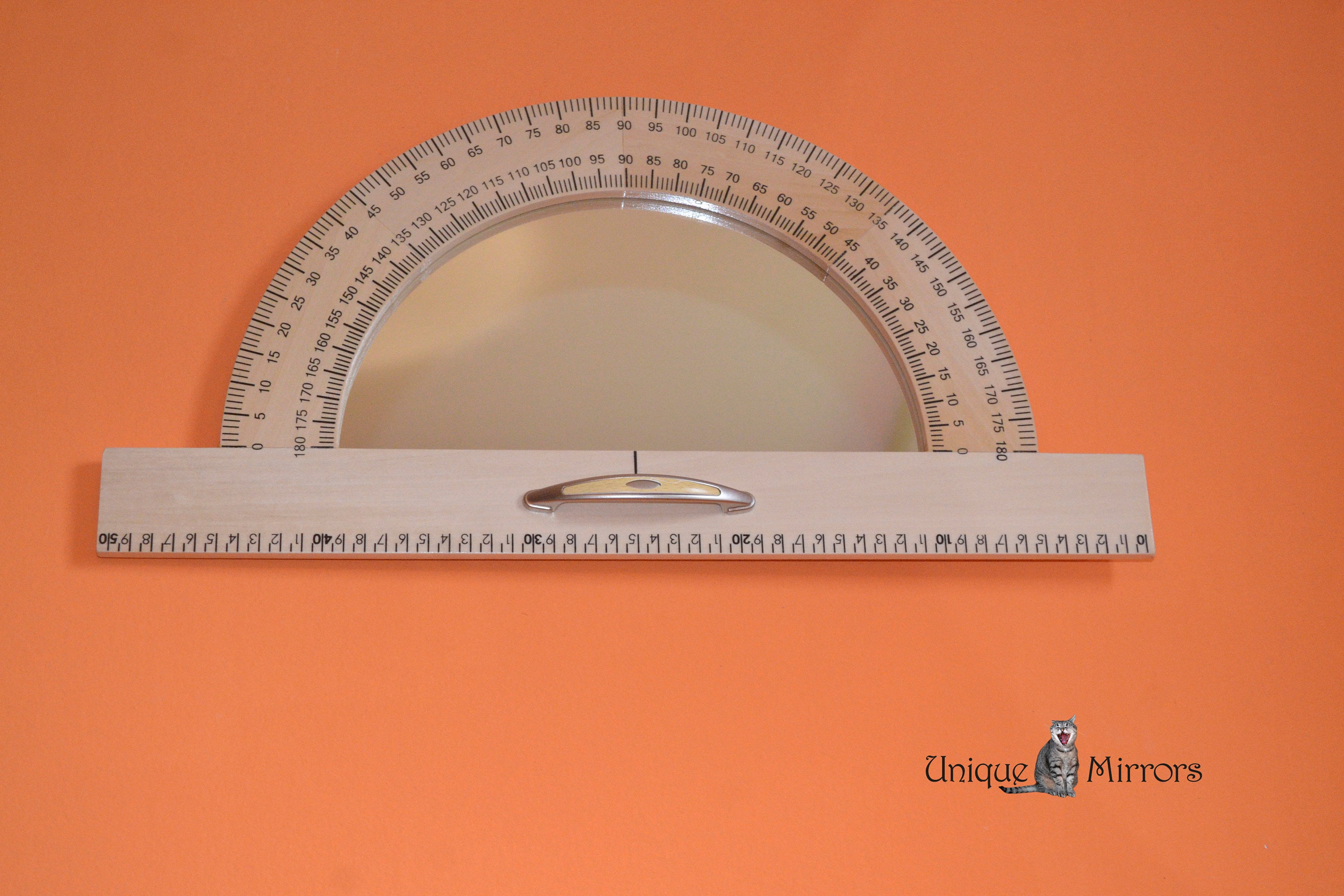 SCHOOL WOODEN PROTRACTOR Wall Mirror Large Wooden - Etsy