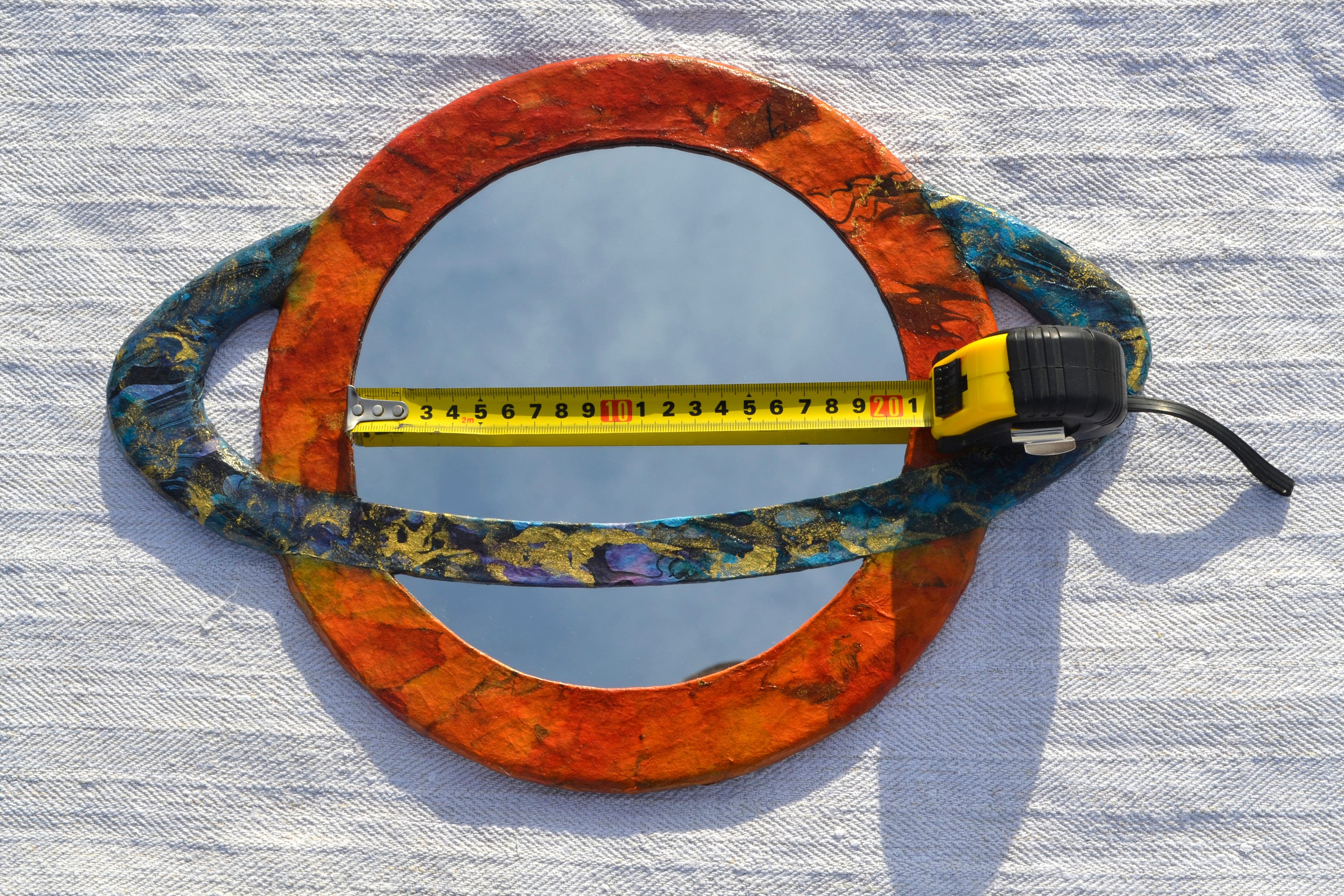 PLANET SATURN MIRROR, Paper Mache Mirror, Decorative Mirrors, Galaxy ...