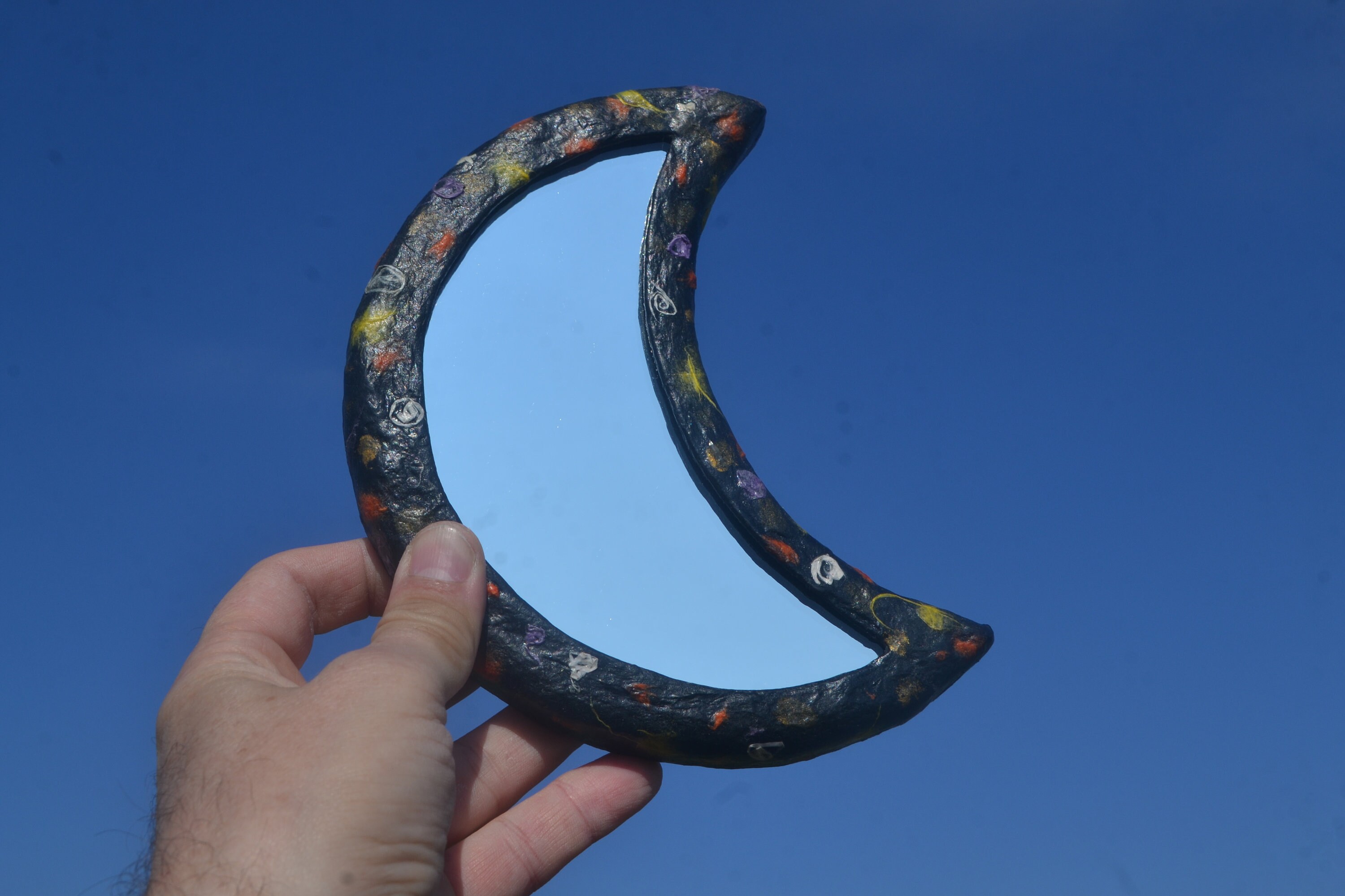 HALF MOON MIRROR Crescent Moon Mirror Small Moon Mirror | Etsy