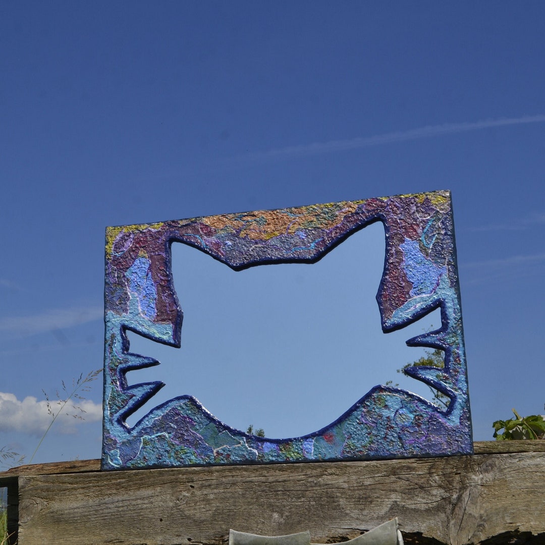 55 Cm X 39 Cm CAT HEAD MIRROR, Large Wall Mirror, Paper Mache Mirrors ...