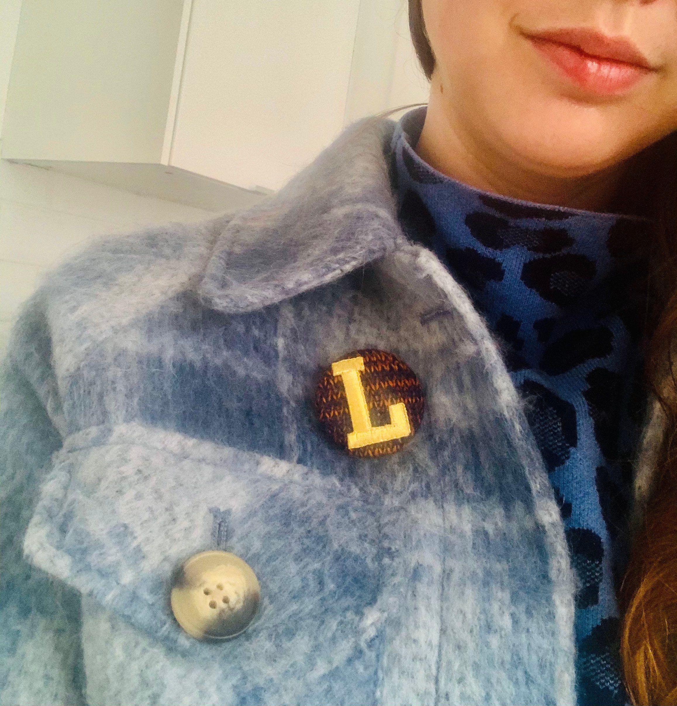 Personalised Letter Brooch Initial Brooch Circle Brooch - Etsy UK