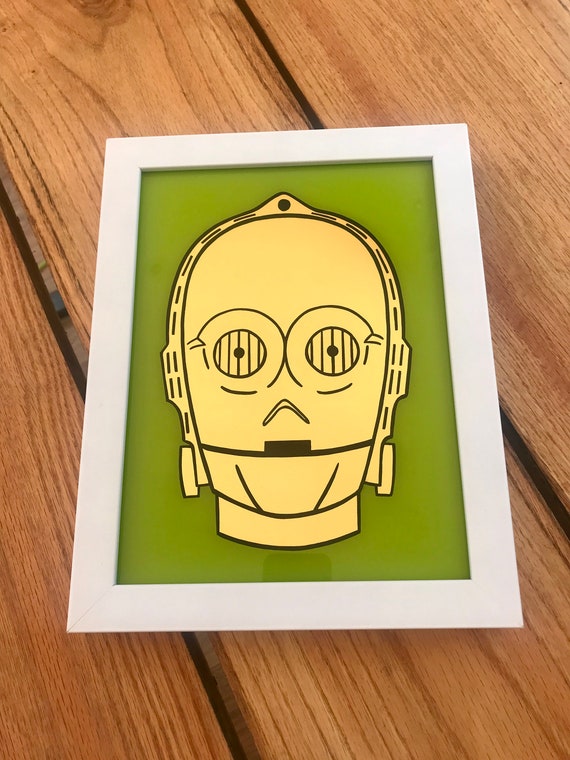 C3P0 C3P0 Head C3P0 Art Star Wars Art Robot Head Star - Etsy