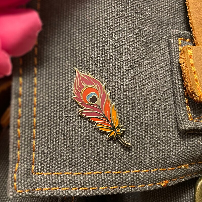 Feather Lapel Pin - Etsy