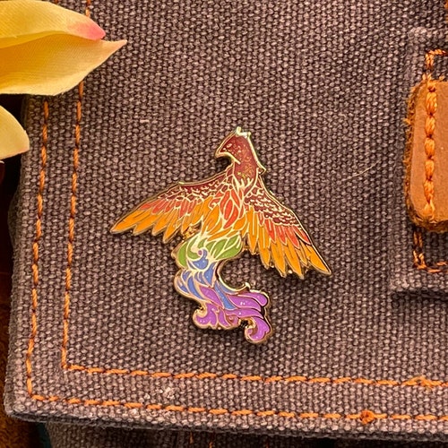 Angel Wings Enamel Pins With Chain Blue Silver Wing Lapel | Etsy