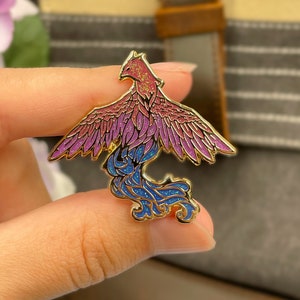 Original Bisexual Colors Phoenix Hard Enamel Pins Bi Pride - Etsy