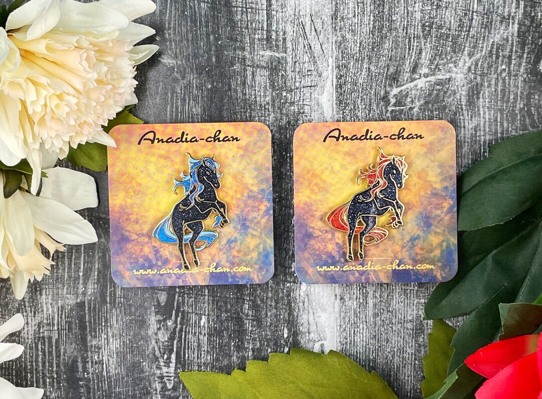 Original Nightmare Hard Enamel Pins With Glitter - Etsy