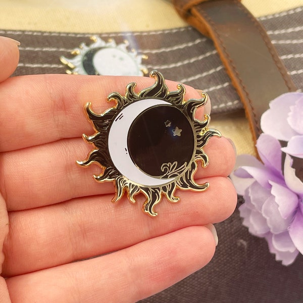 Moon Enamel Pin - Etsy