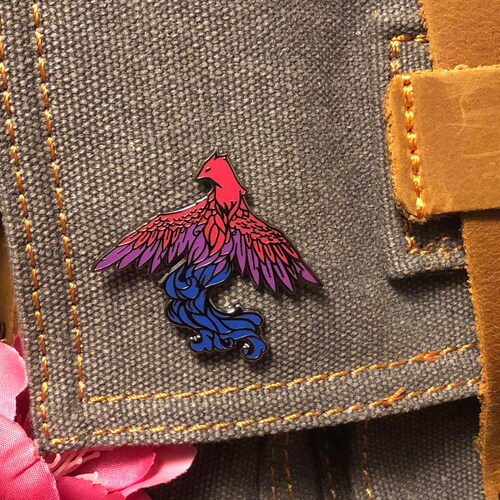 Original Bisexual Colors Phoenix Hard Enamel Pins Bi Pride - Etsy