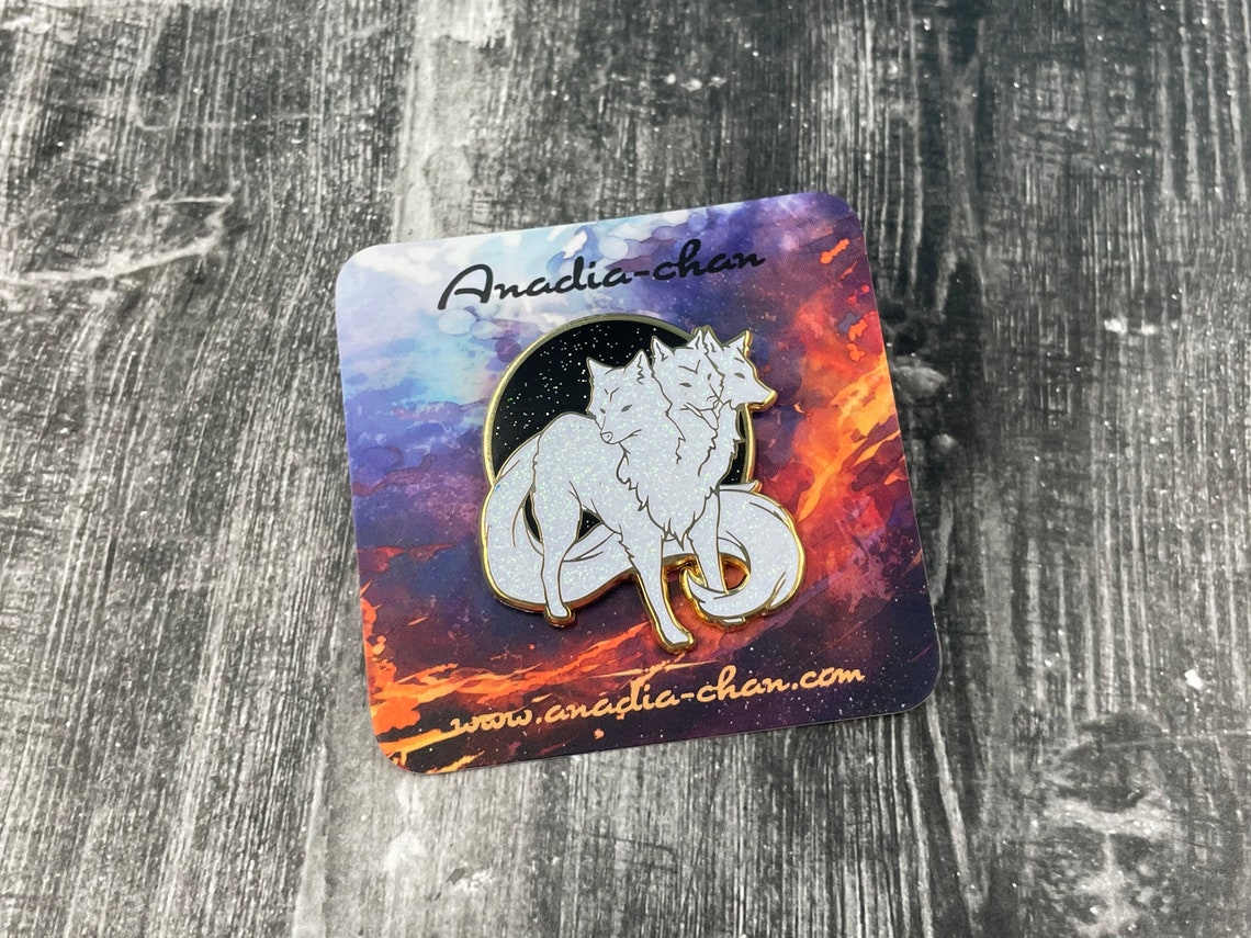 Original Starry Cerberus Hard Enamel Pins Black Glitter Glow - Etsy