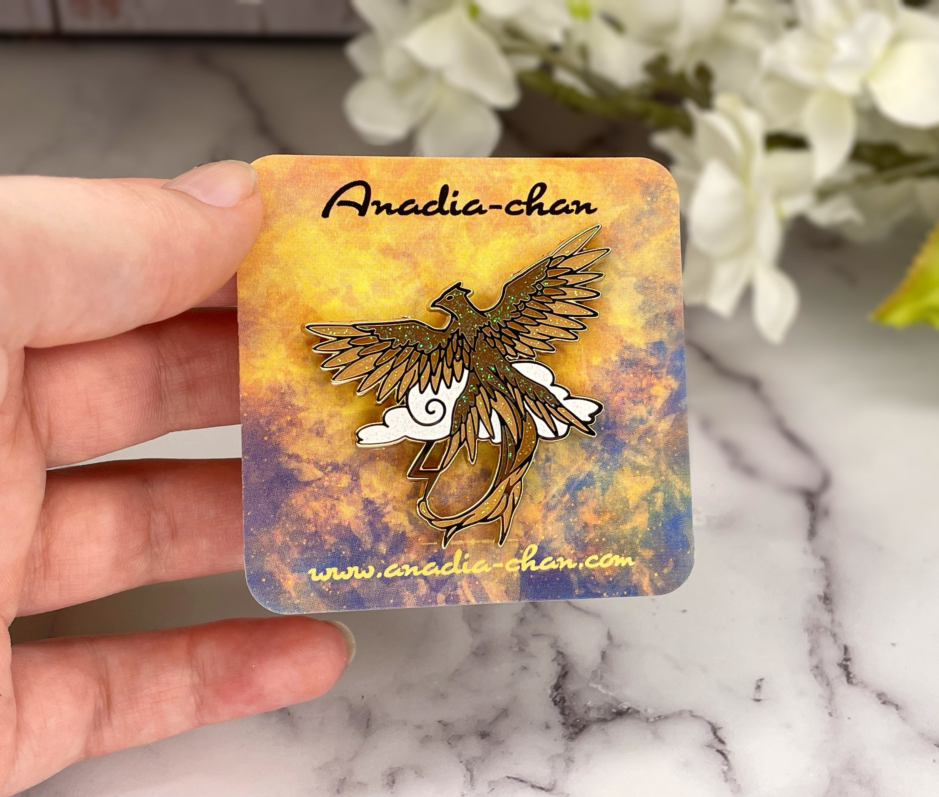 Original Thunderbird Hard Enamel Pins With Glitter Enamel - Native ...