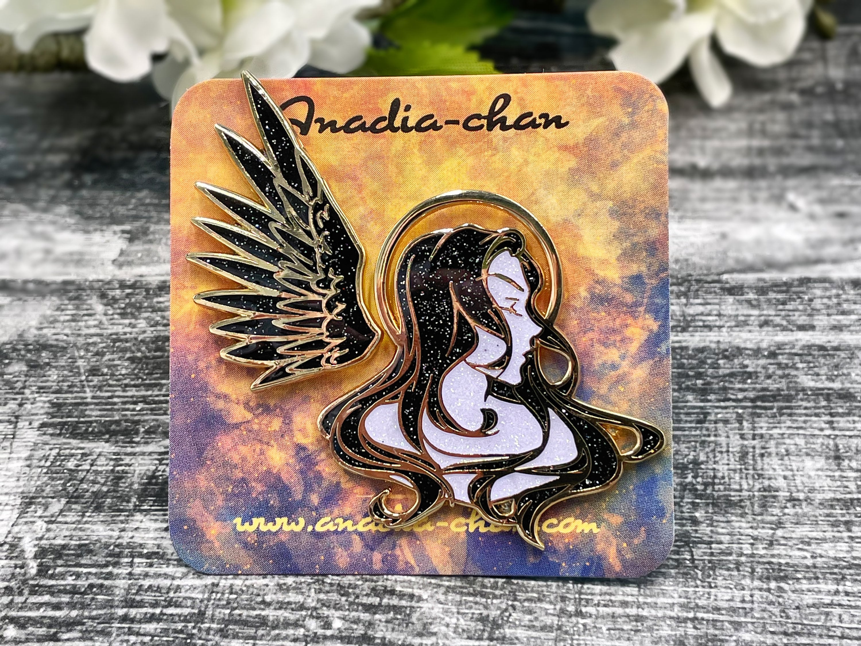 Original Shadow and Light Goddess Hard Enamel Pins Glitter | Etsy