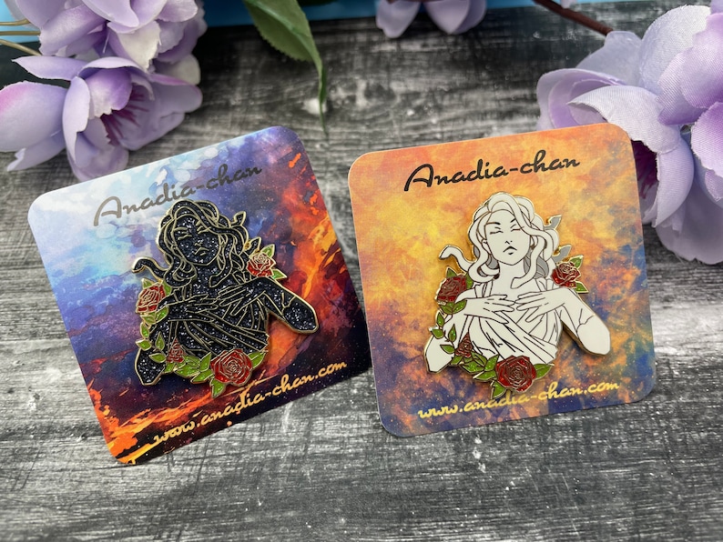 Original Medusa Hard Enamel Pins Glitter Greek Mythology - Etsy