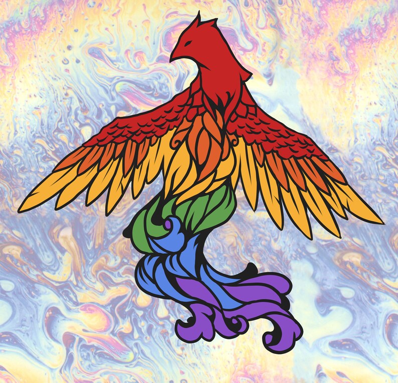 Original Rainbow Phoenix Hard Enamel Pins | Etsy