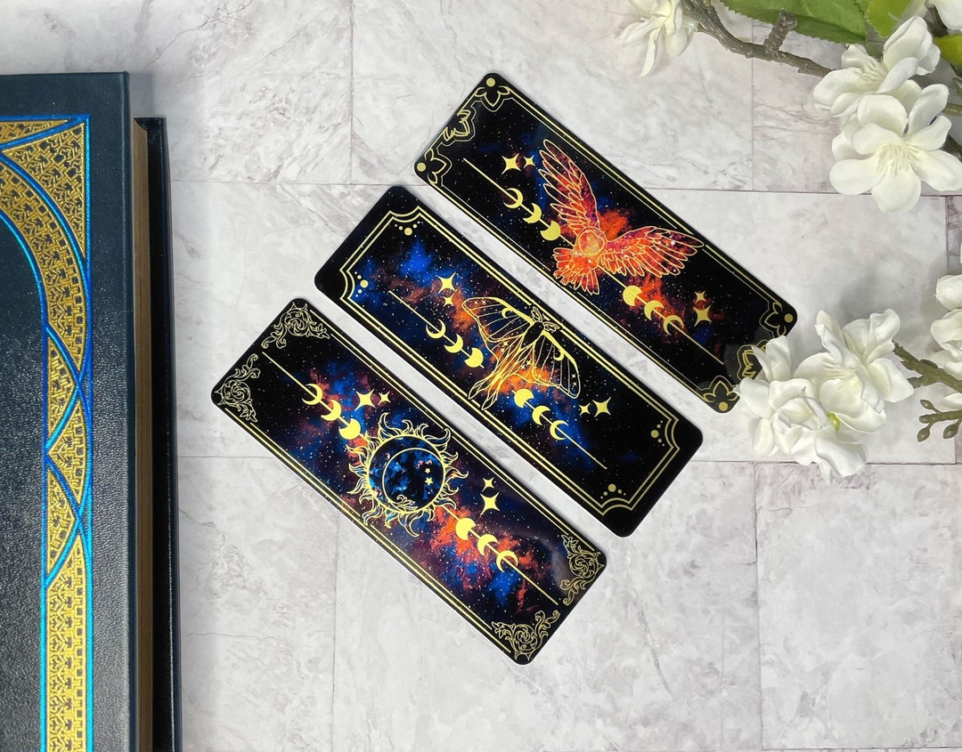 Fantasy Metal Bookmarks ~ Celestial Silvered Metal Bookmarkers - Etsy
