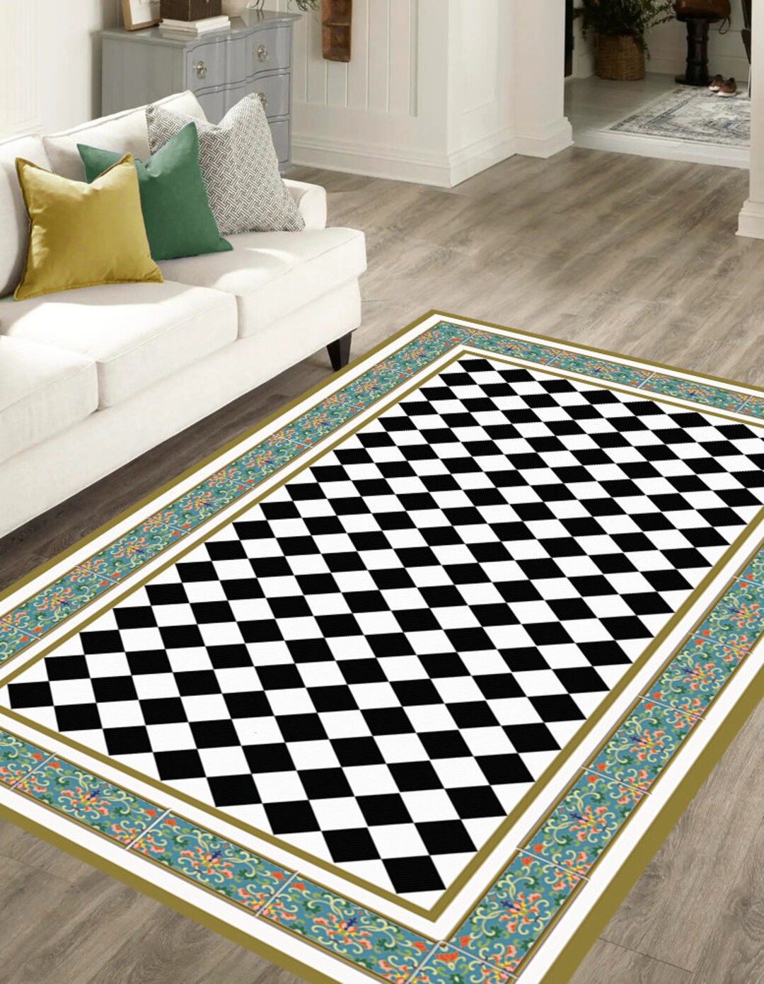 Vinyl Mat .geometric Pattern.art Mat. Geometric Mat. Carpet for Home ...