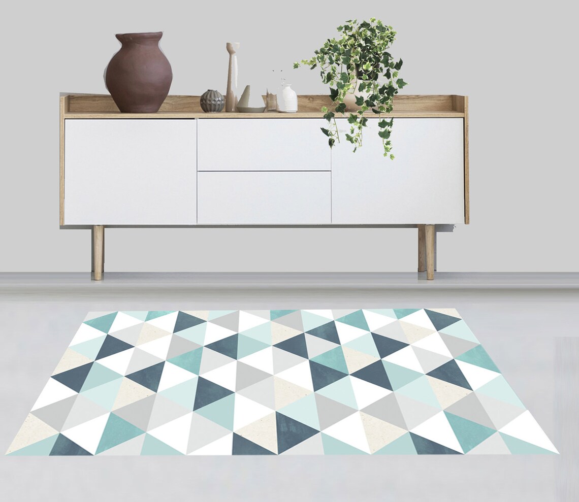 Vinyl Mat .triangular Pattern.art Mat. Geometric Mat. Carpet for Home ...