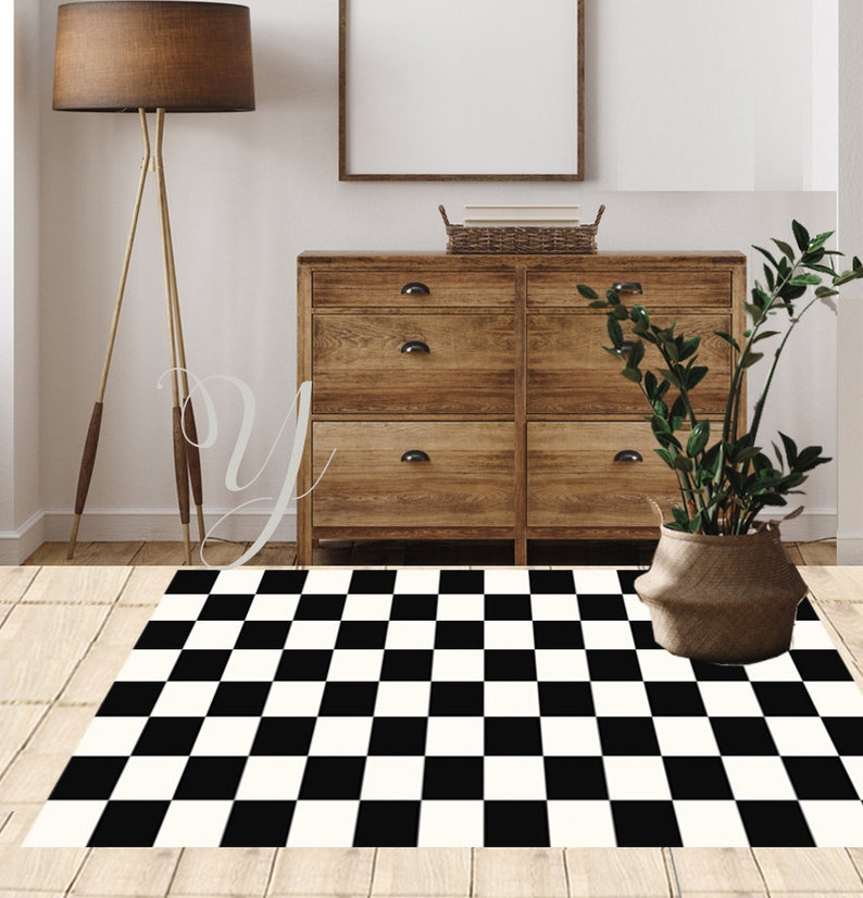 Retro Vinyl Mat,vinyl Mat, Vinyl Rug, Vinyl Floor, Geometric Pattern ...