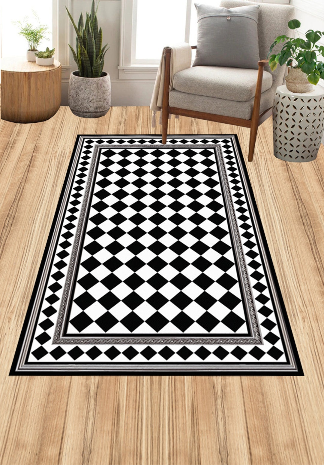 PVC Vinyl Mat. Vinyl Mat .runner Vinyl Floor . PVC Rug. Geometric ...