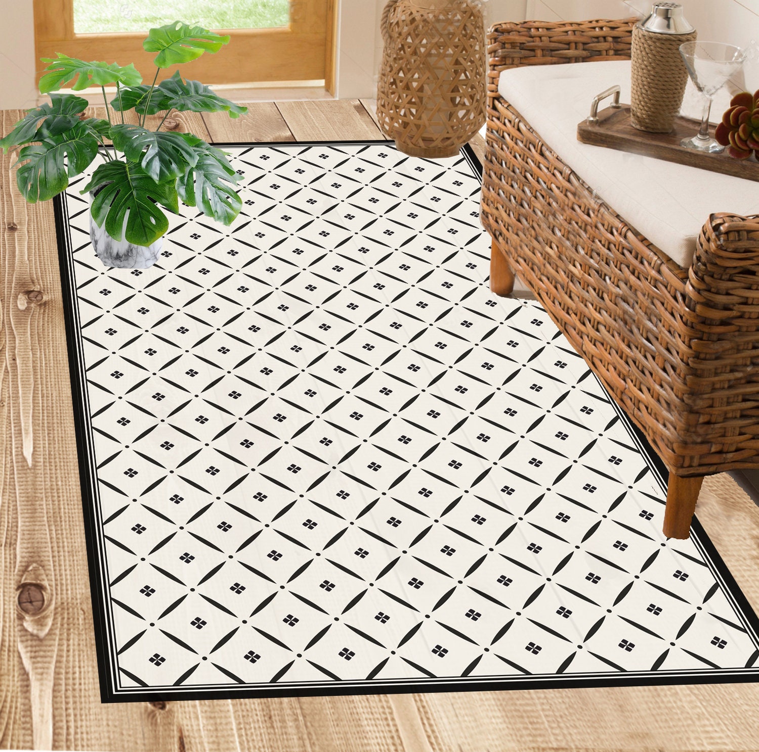 Vinyl Mat. Vinyl Rug. Vinyl Floor. Geometric Pattern Mat. Art - Etsy