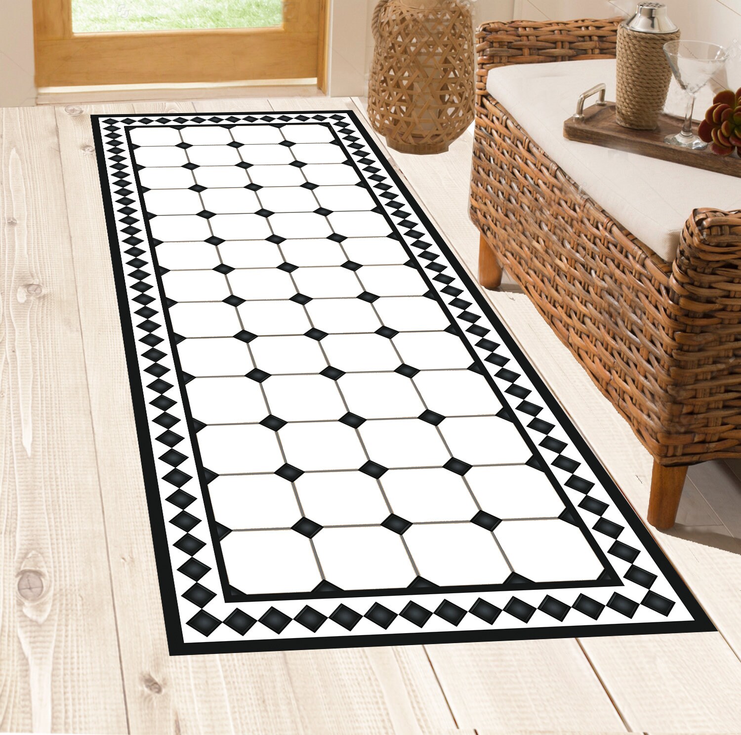 Vinyl Mat. Vinyl Mat .runner Vinyl Floor . PVC Rug. Geometric - Etsy