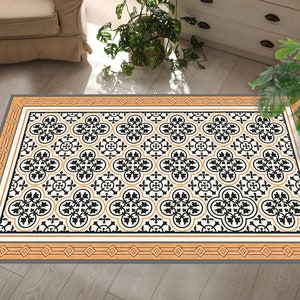 Moroccan Tiles Vinyl Mat. Runner Vinyl Floor. Linoleum Carpet for Home ...