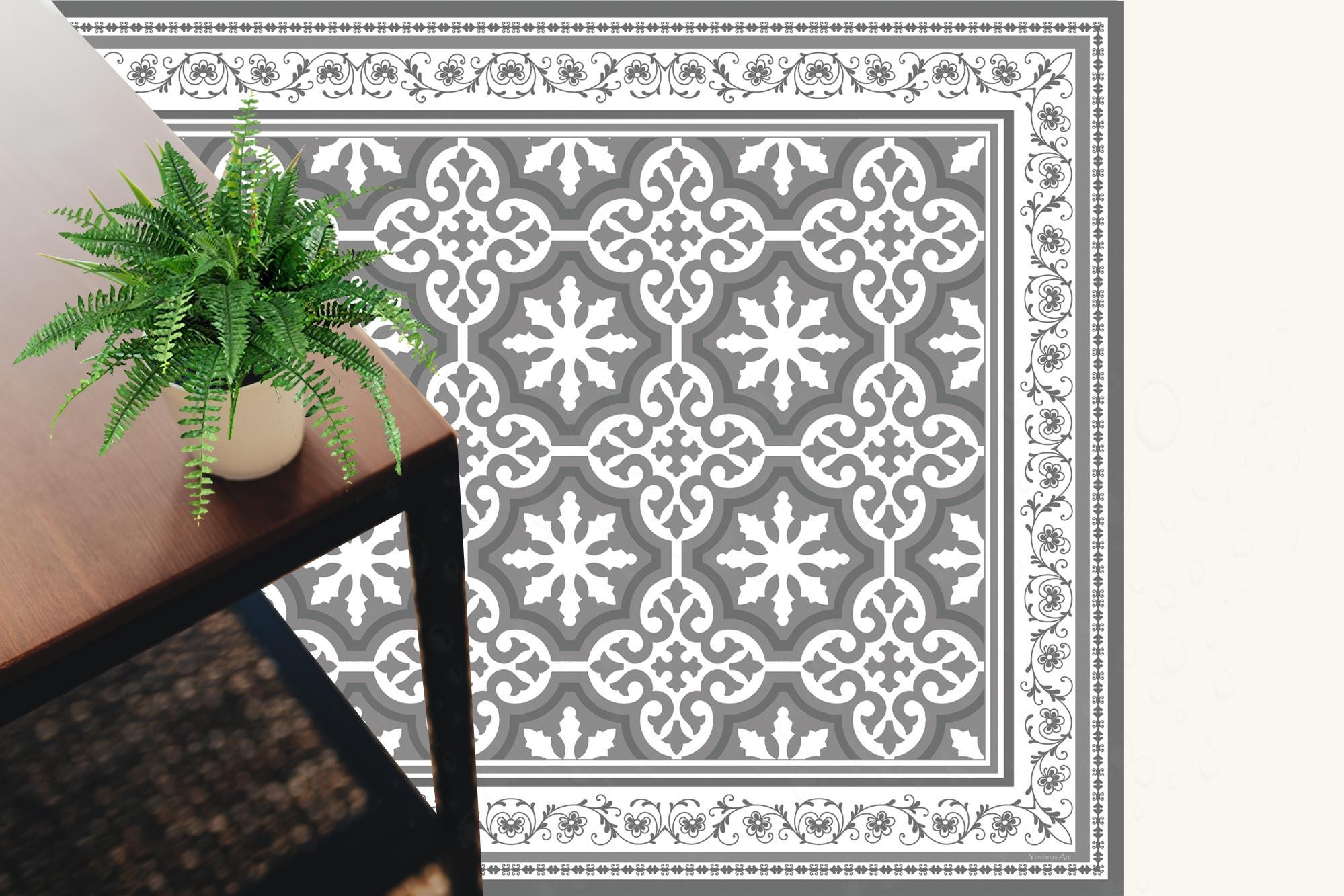 Vinyl Tiles Floor Mat, Linoleum Rug , Runner Rug, Kitchn Mat,area Rug ...