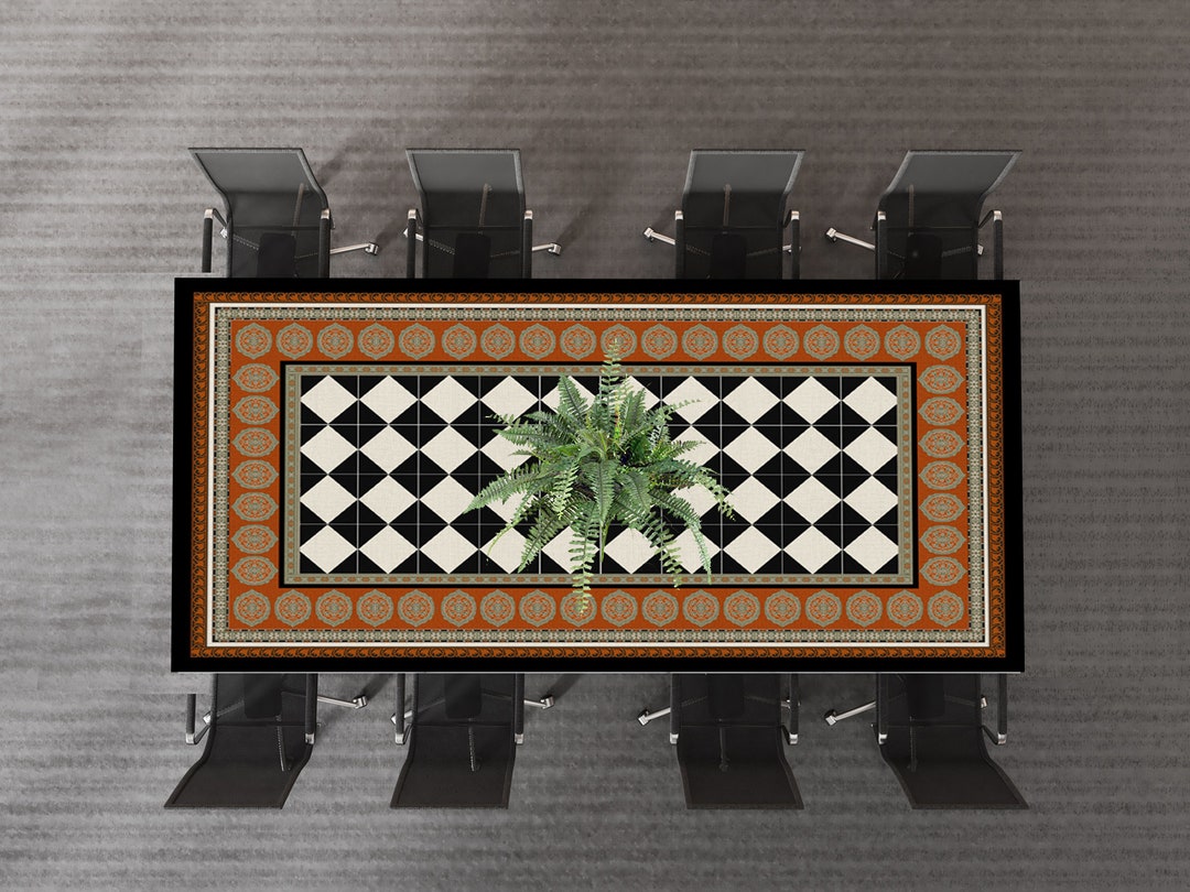 Custom Square Rectangle Table Cover. Office Decor Desk Mat Waterproof ...