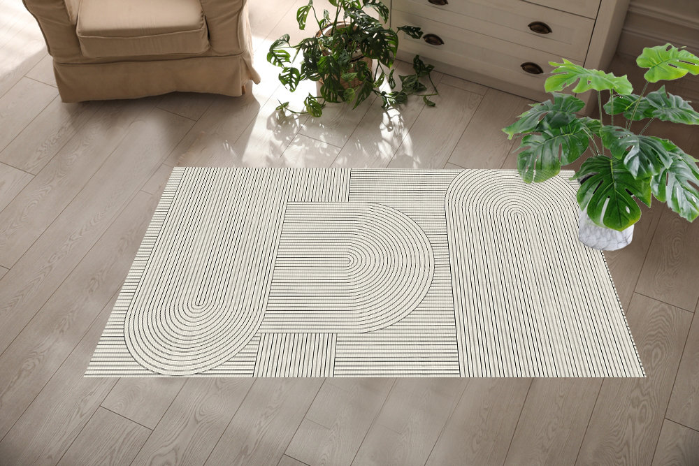 Minimalist Vinyl Rug .runner Vinyl Floor . Nordic Pvc Rug, Door Mat or ...