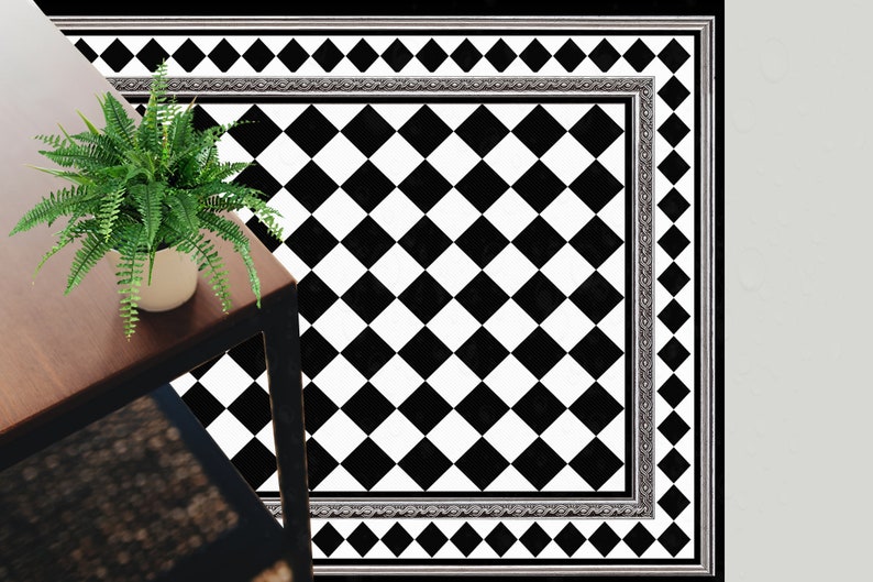 PVC Vinyl Mat. Vinyl Mat .runner Vinyl Floor . PVC Rug. Geometric ...