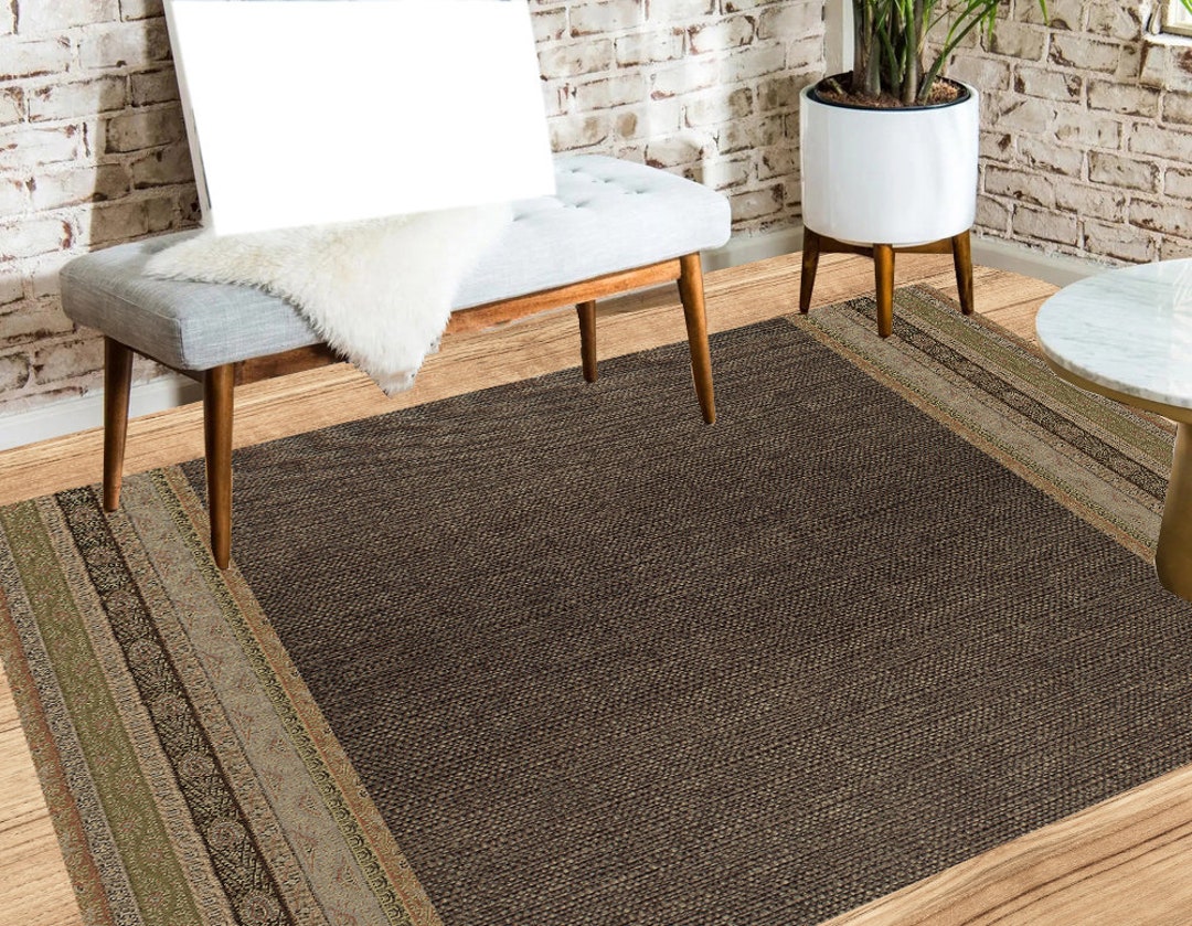 Brown Vinyl Rug, Larg Vinyl Mat, Floor Mat, Natural Texture Vinyl Mat ...