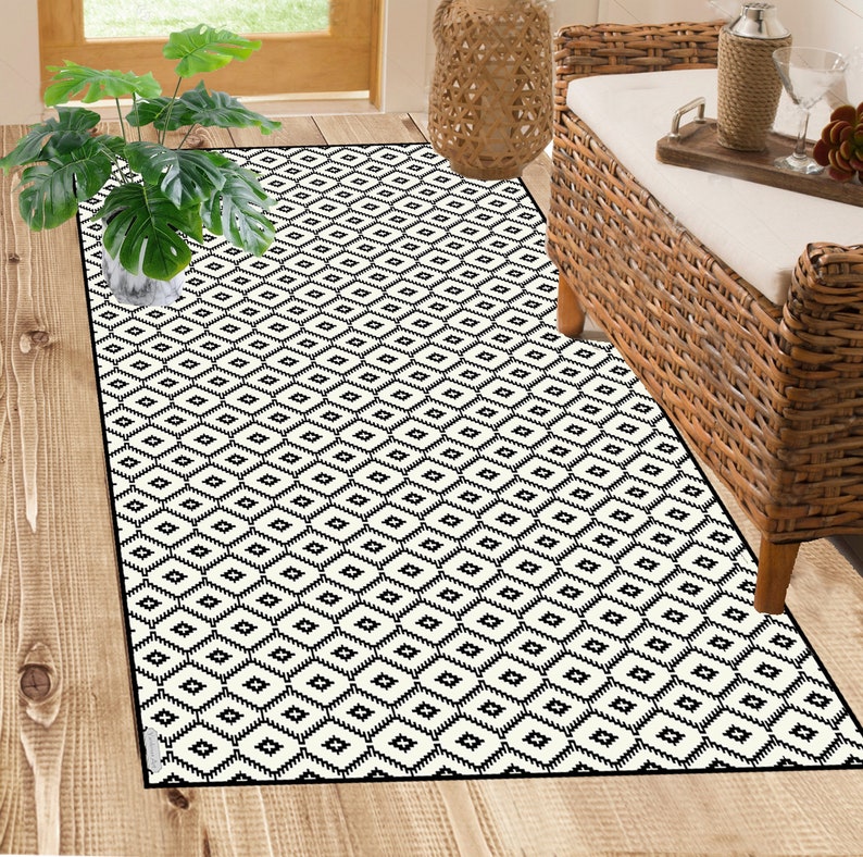 Vinyl Mat. Vinyl Rug. Vinyl Floor. Geometric Pattern Mat. Art Mat ...