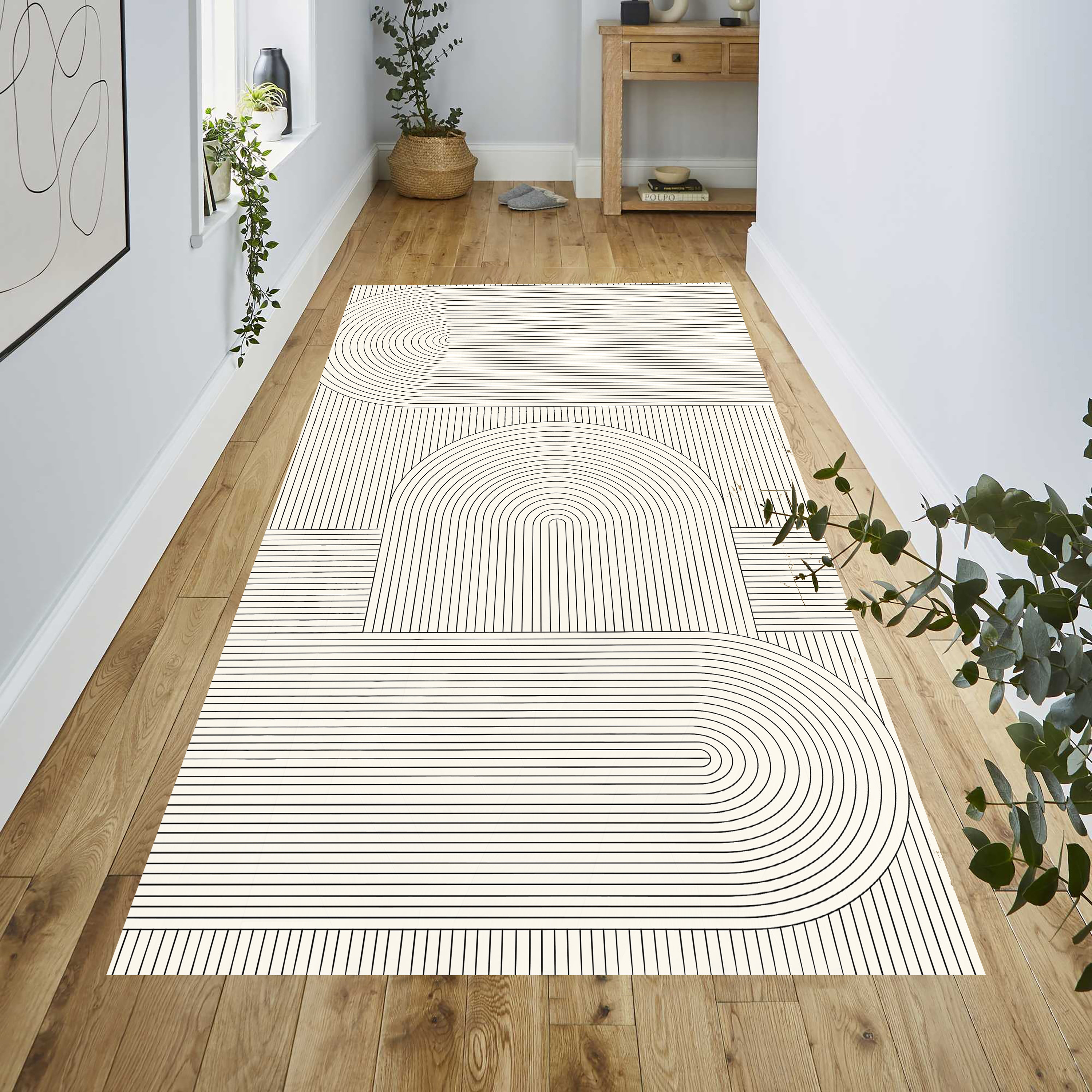 Minimalist Vinyl Rug .runner Vinyl Floor . Nordic Pvc Rug, Door Mat or ...