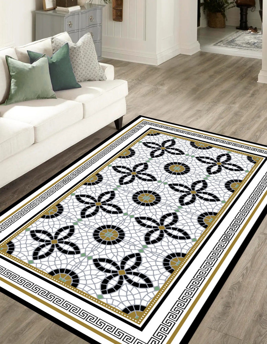 Retro Mosaic Vinyl Matvinyl Mat Vinyl Rug Vinyl Floor - Etsy