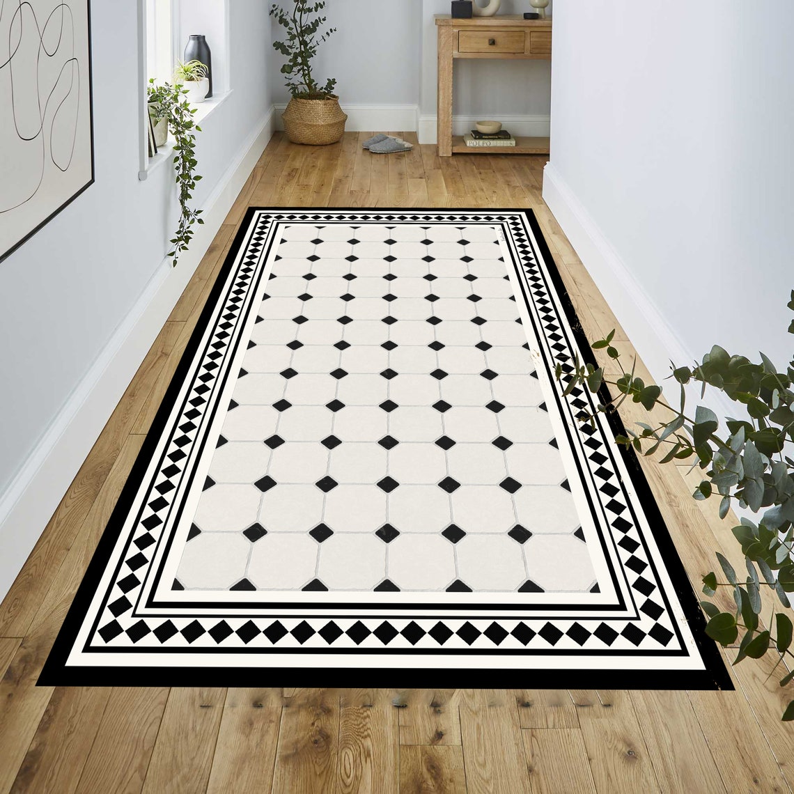 Vinyl Mat. Vinyl Rug. Vinyl Floor. Geometric Pattern Mat. Art Mat ...