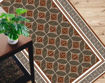 Vinyl Mat,vinyl Mat, Vinyl Rug, Vinyl Floor, Geometric Pattern Mat, Art ...