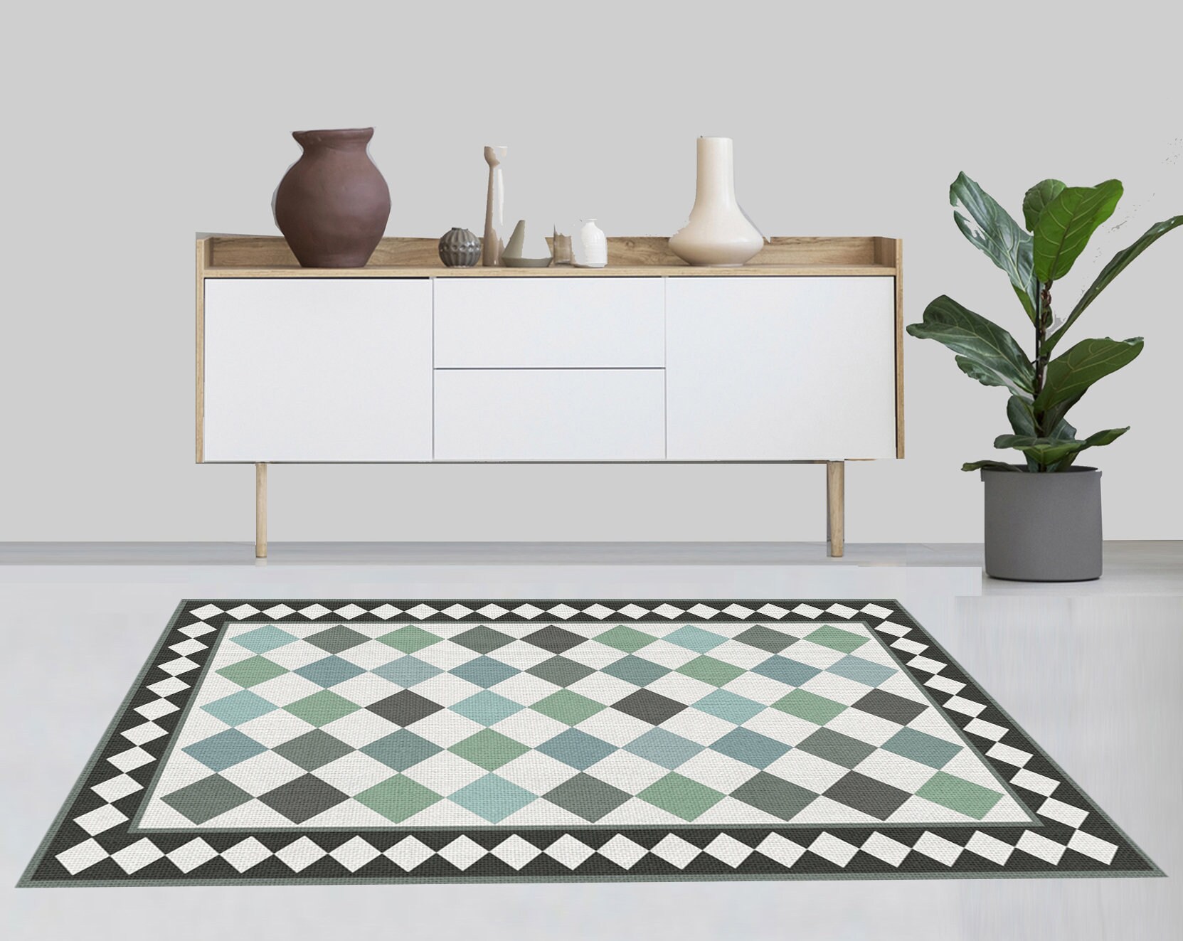 PVC Vinyl Mat. Vinyl Mat .runner Vinyl Floor . PVC Rug. Geometric ...