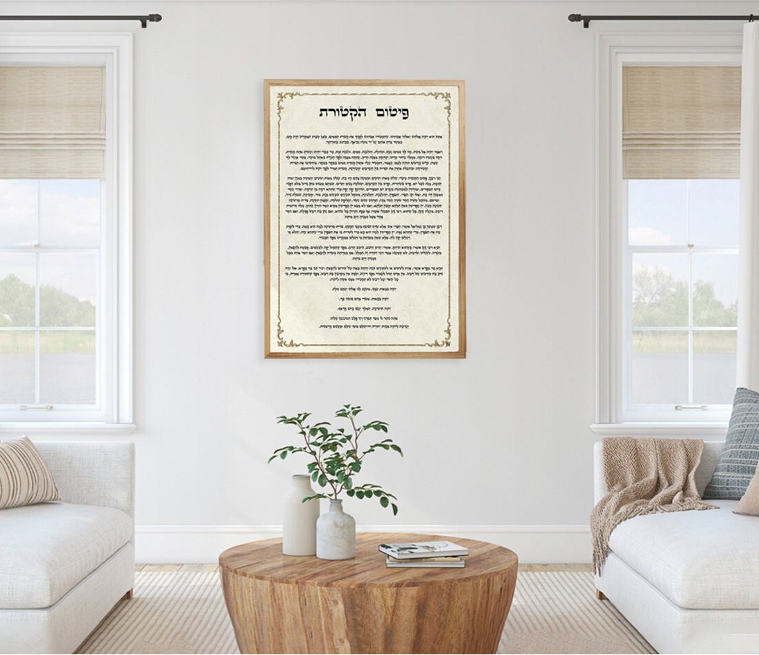 Pitum Haketoret Blessing Print: Jewish Wall Art (digital Download) - Etsy
