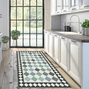 PVC Vinyl Mat. Vinyl Mat .runner Vinyl Floor . PVC Rug. Geometric ...